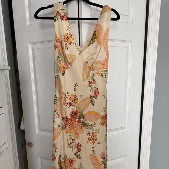 Dress Forum | Dresses | Gold Floral Midi Dress | Poshmark